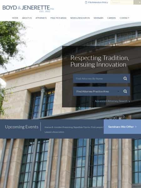 Jacksonville, Florida Law Firm Web Design | Boyd & Jenerette, PA