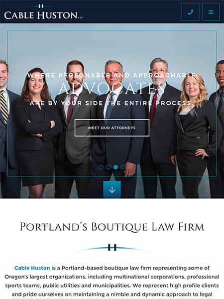 Portland, Oregon Law Firm Web Design | Cable Huston LLP