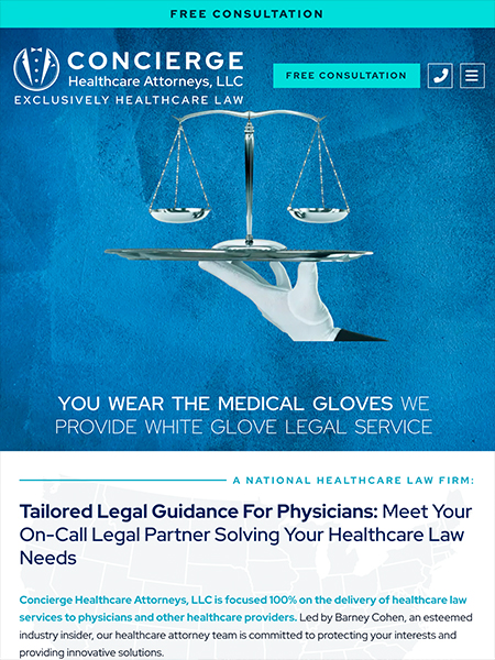 Evanston, IL Law Firm Web Design | Concierge Healthcare Attorneys, LLC