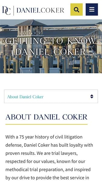 Jackson, Mississippi Law Firm Web Design | Daniel Coker