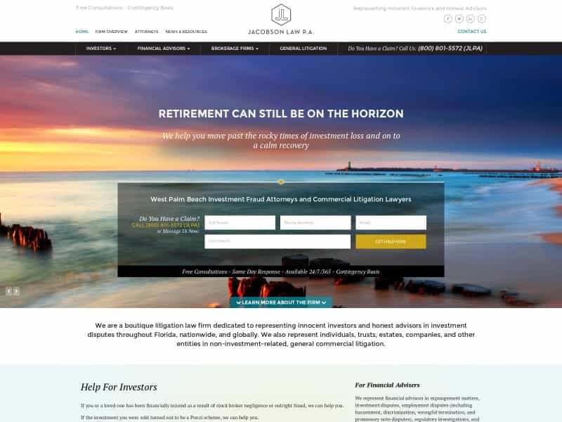West Palm Beach, Florida Law Firm Website Design for Jon Jacobson