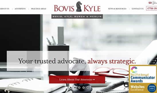 Atlanta, Georgia Law Firm Web Design | Bovis, Kyle, Burch & Medlin, LLC