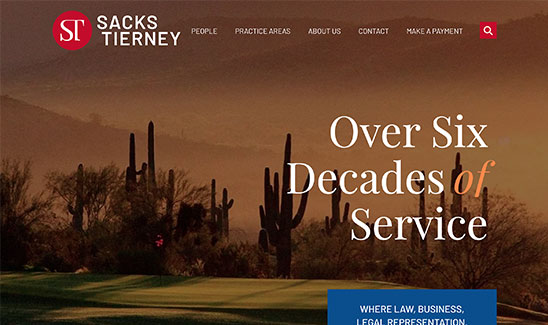 Scottsdale, Arizona Law Firm Web Design | Sacks Tierney P.A.