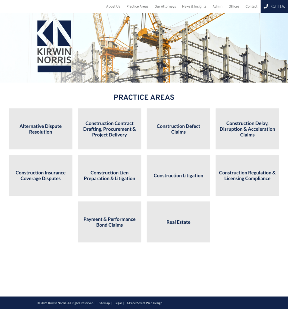 50+ Best Practice Area Pages for Law Firms (2025 Update)